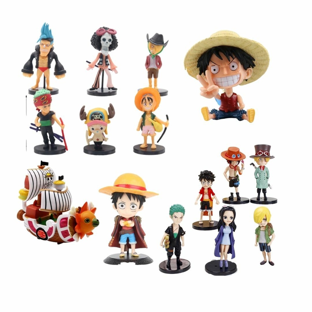 Birthday cake decoration One Piece set ornaments hand office dolls cake ...