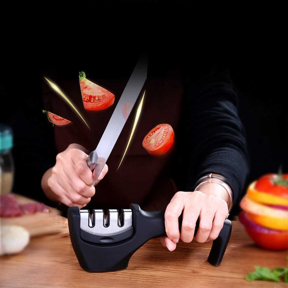 Kitchen Knife Sharpener 3-Stage Knife Sharpening Tool Helps Repair ... Kitchen Knife Sharpener 3-Stage Knife Sharpening Tool Helps Repair ...