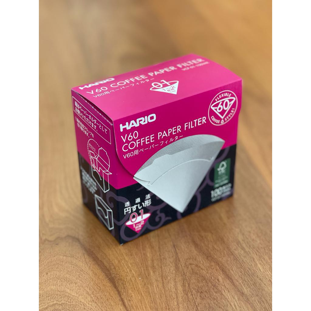[ HARIO ] V60 COFFEE PAPER FILTER SIZE 01 (WHITE) 40pcs and 100pcs ...