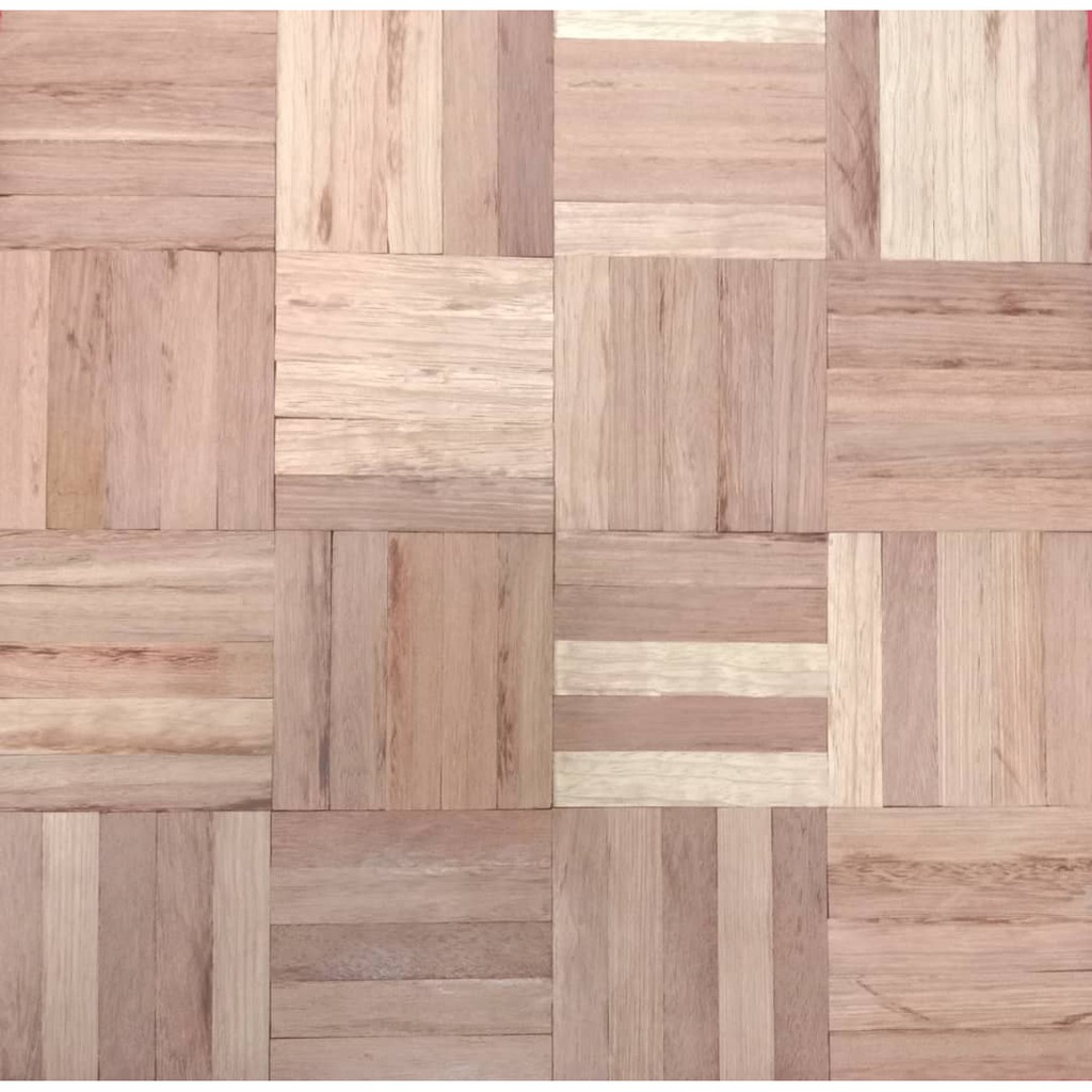 🔥READY STOCK🔥 20” x 20” Kempas Wood Parquet Floor Flooring Papan Lantai ...
