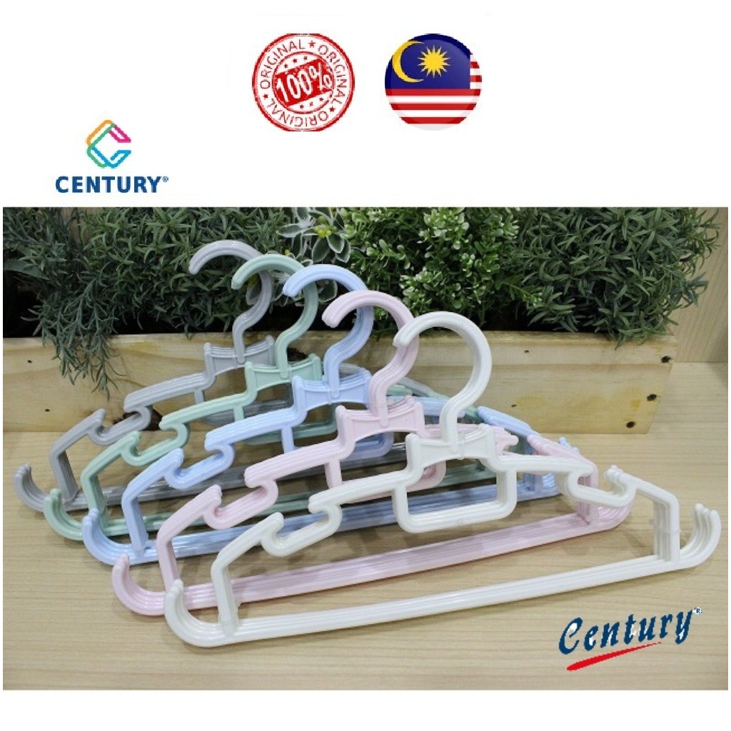 Century Hanger 6PCS Clothes Hanger Baju Penyangkut Baju Pakaian EC127H ...