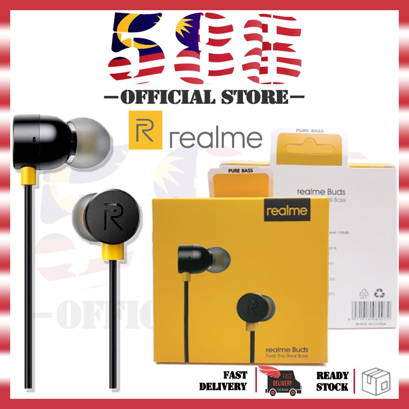 Oppo Earphone Realme Buds RMA101 3.5mm Jack In-ear Bass Stereo ...