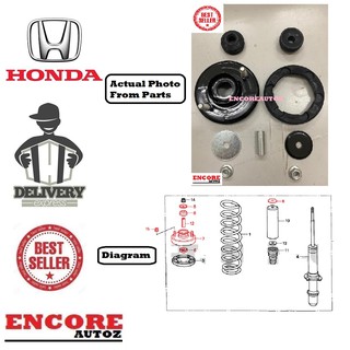 HONDA CIVIC SH4 EF SR4 EG SO4 EK ABSORBER MOUNTING COMPLETE SET ...