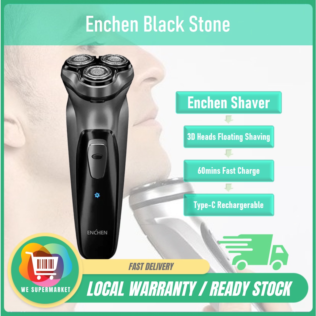 Enchen Black Stone Shaver 3D Electric Shaver Men Washable USB ...