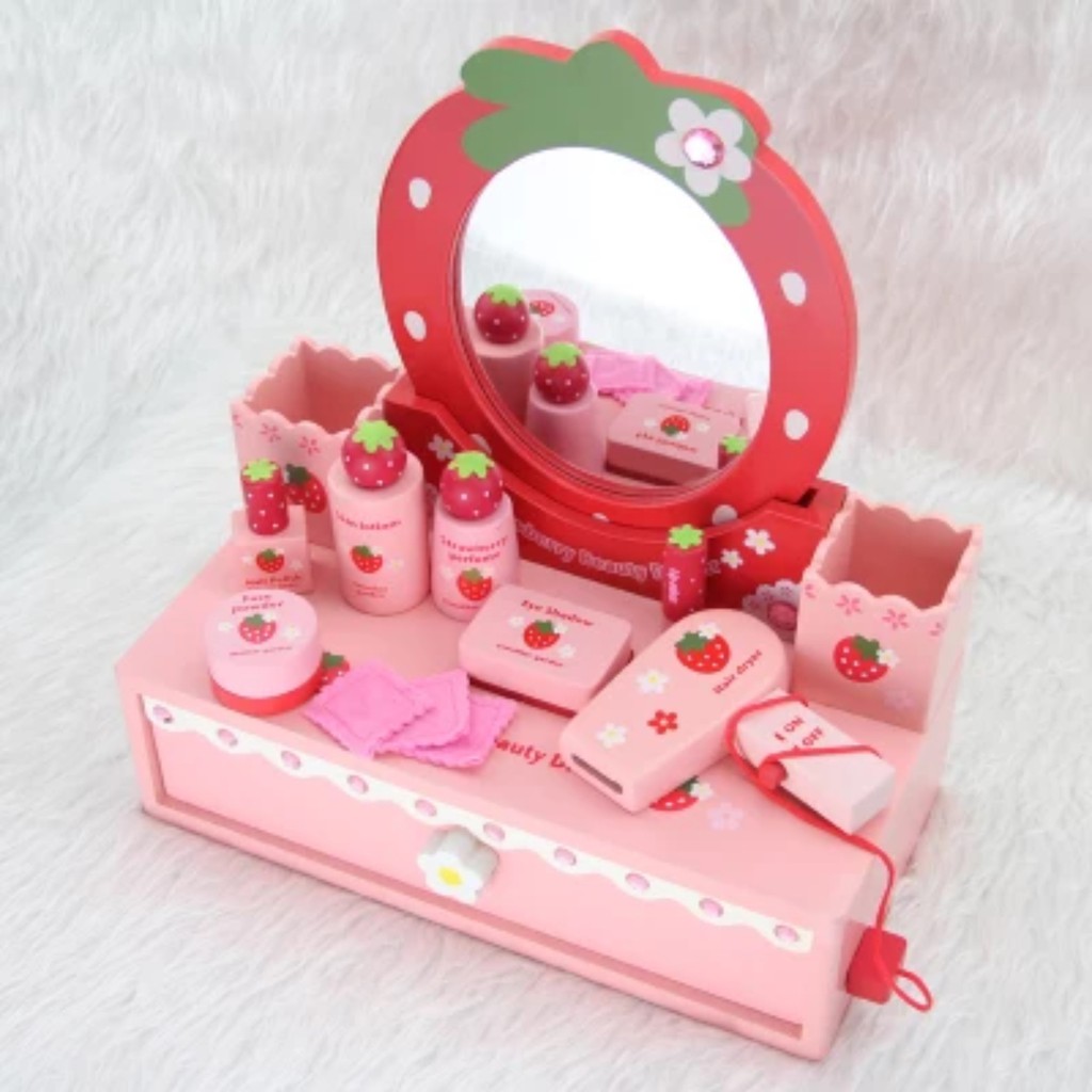 Kids Makeup Dressing Table Set Red - PT 1034-R | Shopee Malaysia