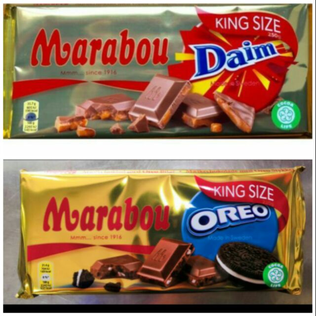 DAIM NEW CHOCOLATE BAR / MARABOU CHOCOLATE / OREO CHOCOLATE BAR ...