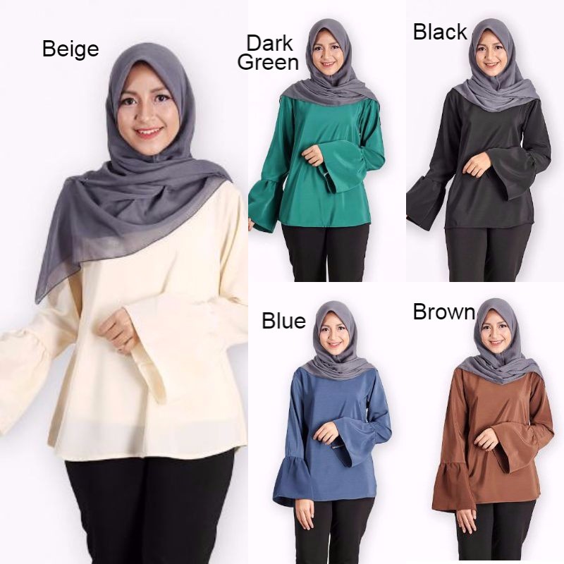 [Li-yana] Dafiya Basic Blouse | Shopee Malaysia