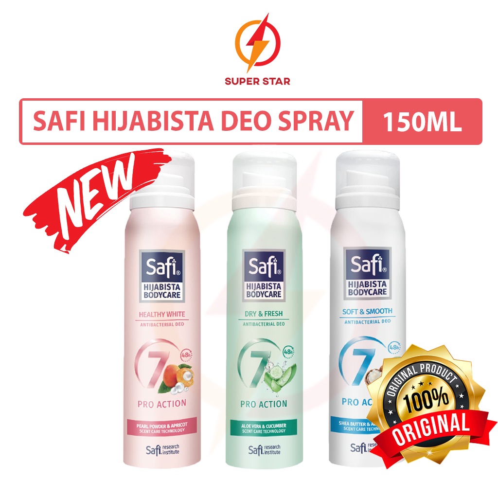 Safi Hijabista Bodycare Antibacterial Deodorant Spray 150ml (Soft ...