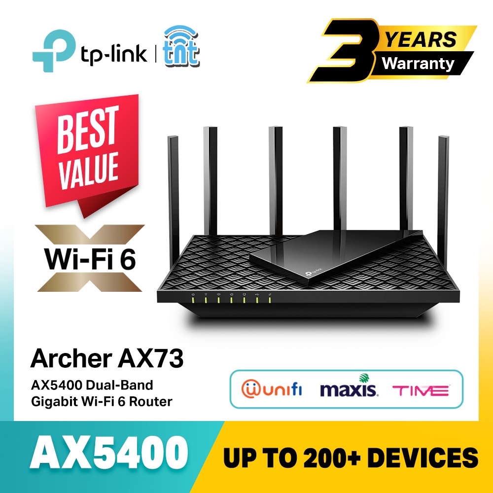 Tp-Link Acher Ax73 / Archer AX72 Router Ax5400 Dual-Band Gigabit Wi-Fi ...