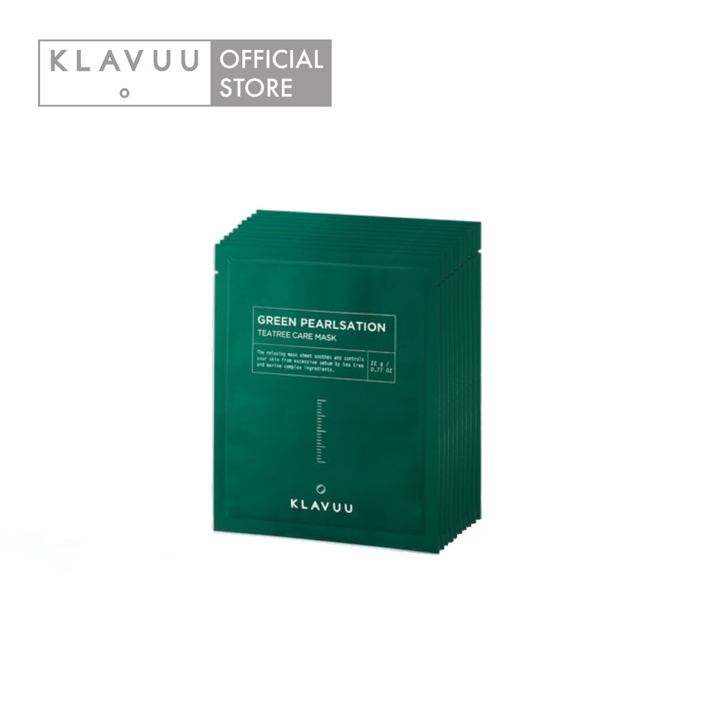 KLAVUU Green Pearlsation Tea Tree Care Mask (10 Pcs) | Shopee Malaysia