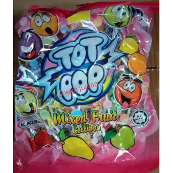 Tot Pop Mixed Fruit Lollipop / Soft Drink lollipop(60 pcs) | Shopee Malaysia