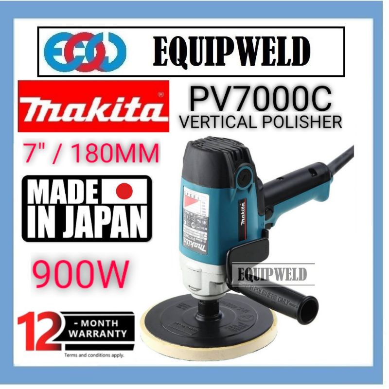 MAKITA PV7000C 7" VERTICAL ELECTRONIC POLISHER 180MM 900W (CORDED) MADE ...