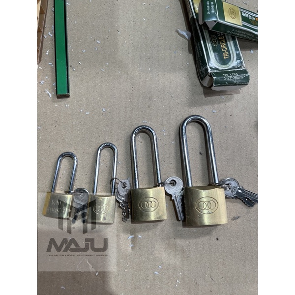 (clearance) long shackle brass padlock | Shopee Malaysia