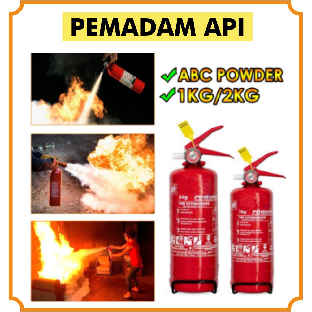 1kg/2kg abc powder fire extinguisher / pemadam api kereta / pemadam api ...