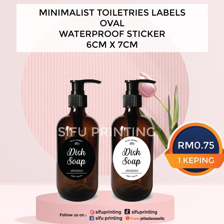 [READYSTOCK] WHITE STICKER TOILETRIES | WATERPROOF DETERGENT & LAUNDRY ...