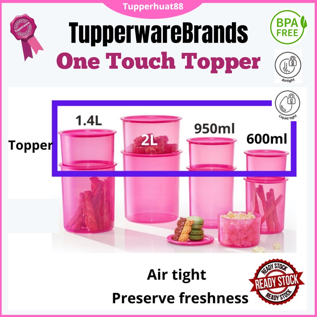 Tupperware One Touch Topper Pink - 600ml/ 950ml / 1.4L/ 2L | Shopee Malaysia