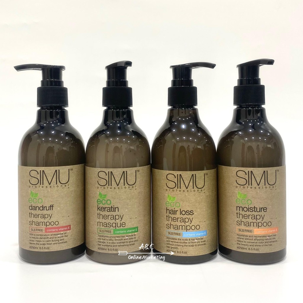 Simu Professional Salon Eco SLS Free Shampoo/Conditioner Mask 250ml ...