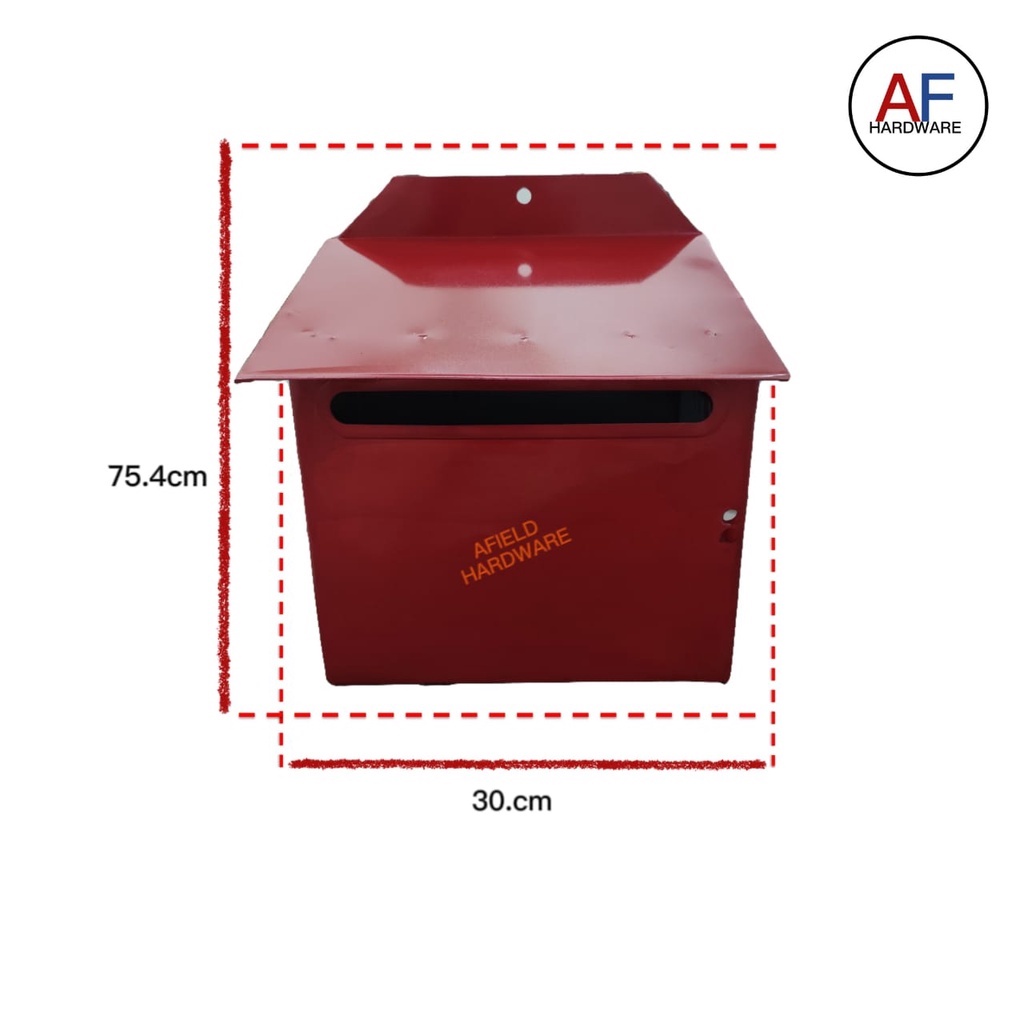 Iron metal box/red mail box/peti surat besi | Shopee Malaysia