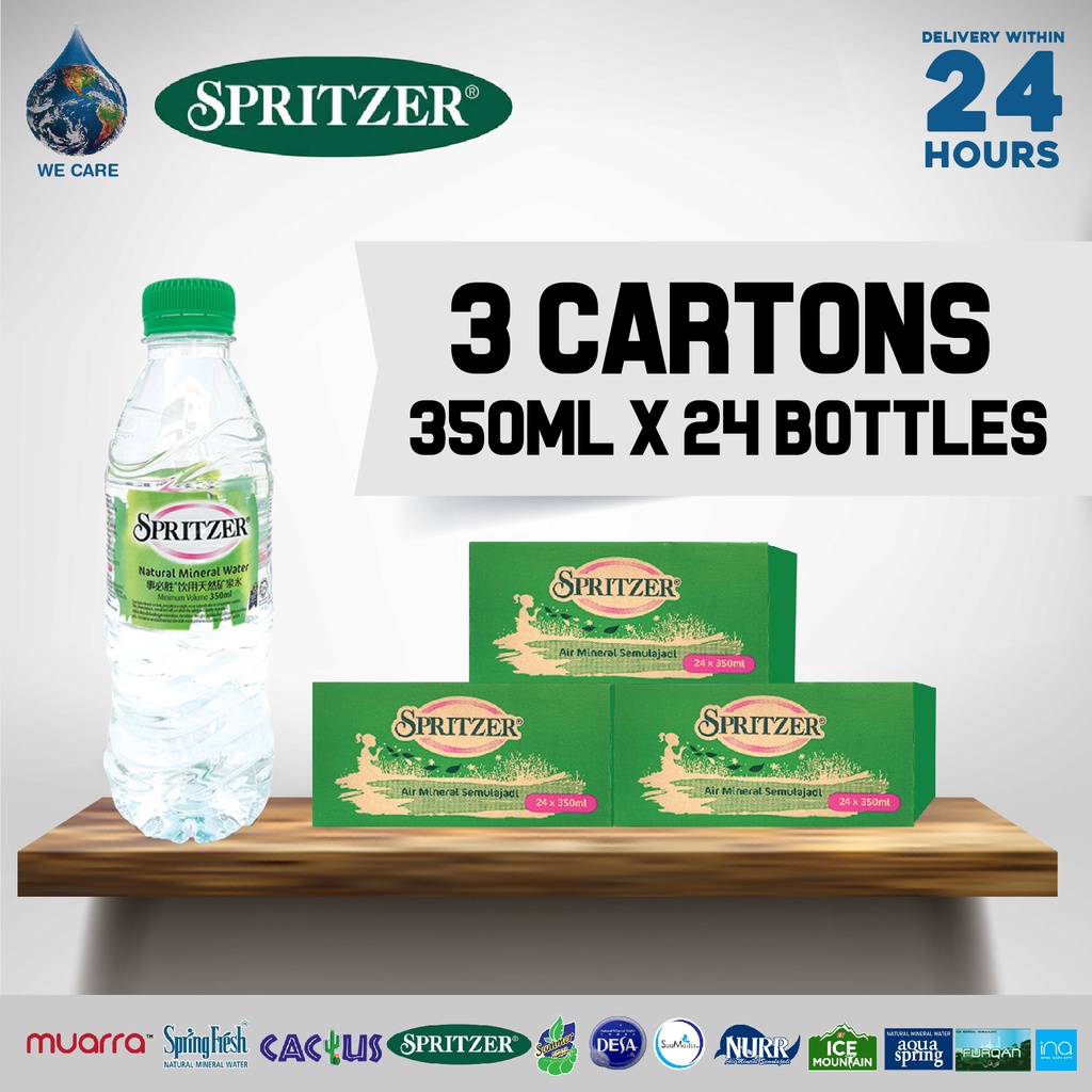 SPRITZER Mineral Water (350ml x 24 Bottles x 3 Cartons) | Shopee Malaysia