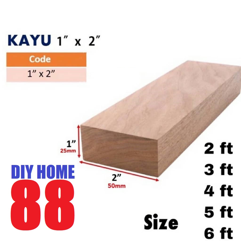 1"x2" 25mmx50mm Kayu Perabot / Batang / Furniture Wood / Kayu Kok Zai ...
