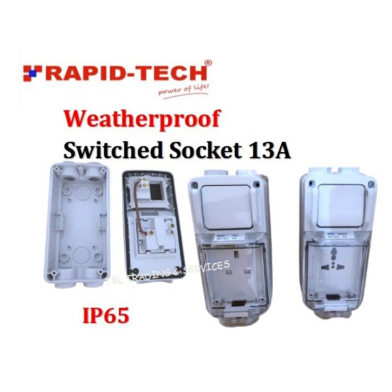 Weatherproof Universal 13A 15A 16A / UK Switch Socket 13A (IP65 ...