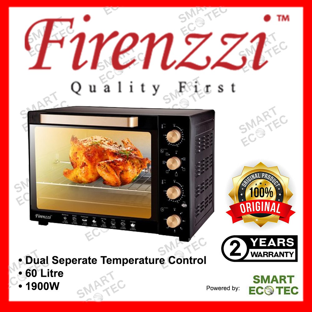 Firenzzi ( 60 Litre ) TO-3060 BK Electric Oven with Rotisserie Function ...