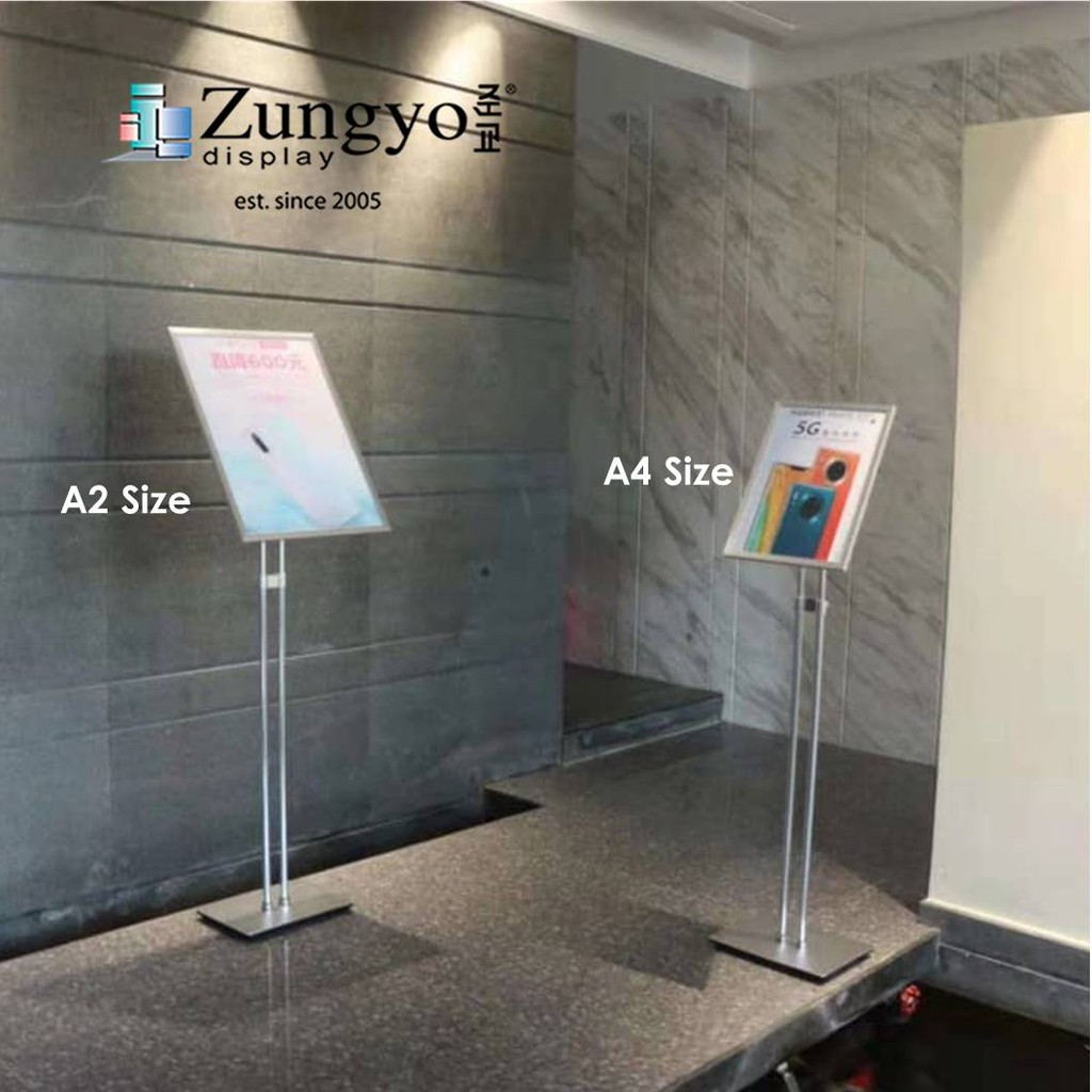 Snap Frame Spec Stand A4 Silver Chrome Horizontal and Vertical Dsiplay ...