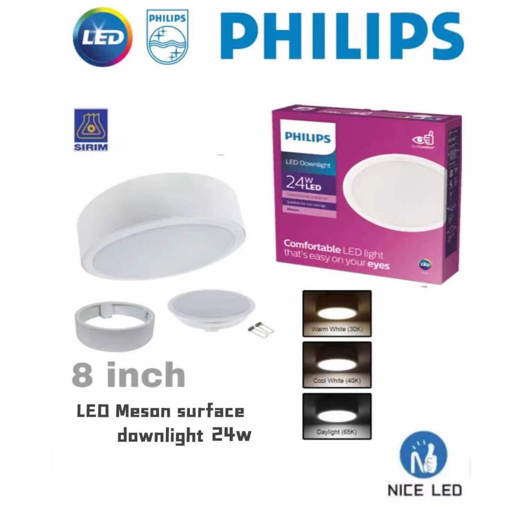 Philips 8 Inch 24W Meson Surface Down light ( Round ) | Shopee Malaysia
