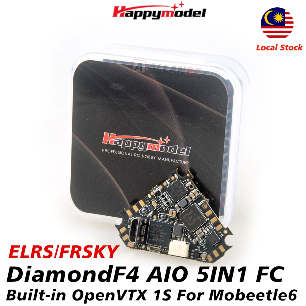 Happymodel DiamondF4 AIO 5IN1 1S FC Built-in OpenVTX ESC OSD Receiver ...