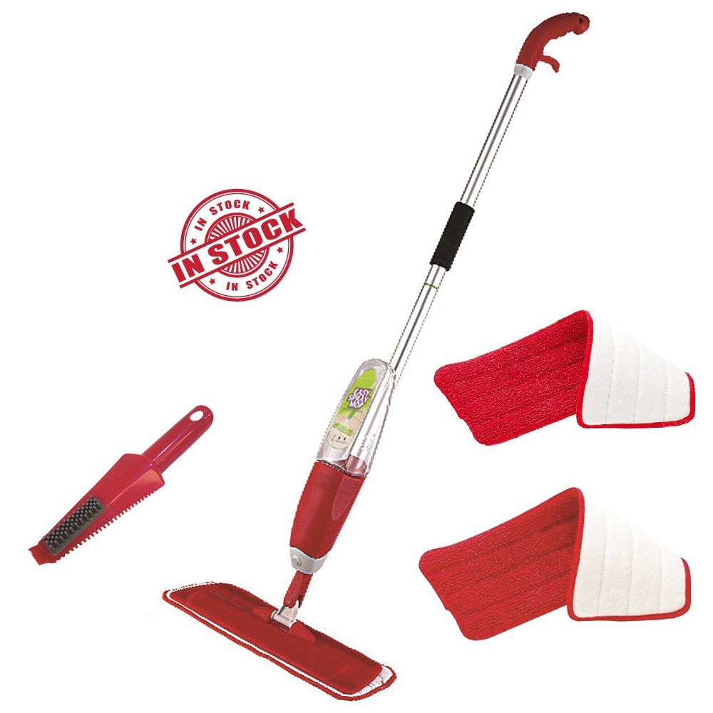 Heavy Duty Easy Spray Mop with 2 Microfiber Mop Pad Floor Cleaning ...