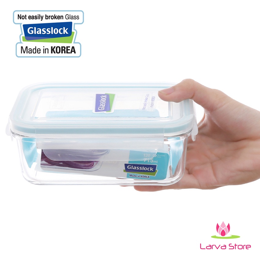 Glasslock Korean rectangular glass box 715ml MCRB071 | Shopee Malaysia