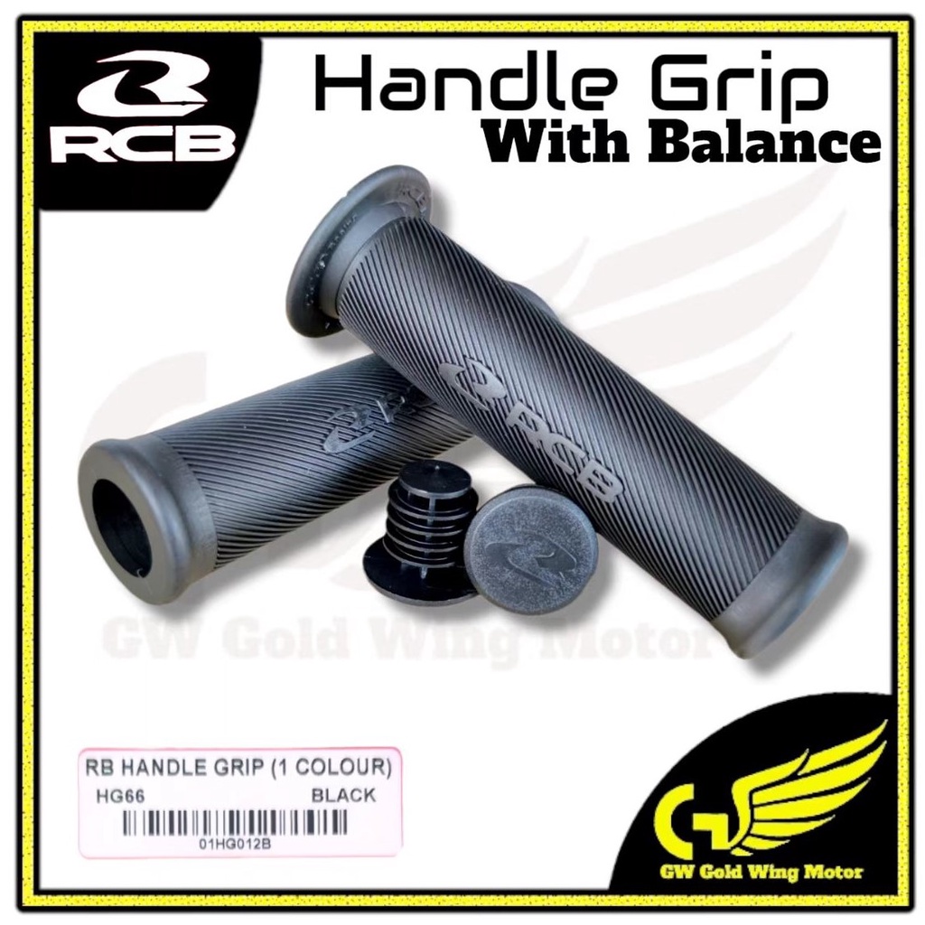 100% ORI RCB RACING BOY UNIVERSAL RUBBER HANDLE GRIP HG66 / HG55 ( BLACK ) 22MM THROTTLE GRIP ...