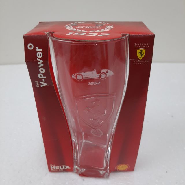 SHELL SCUDERIA FERRARI 1952 TIPO 500 GLASS CUP, COLLECTION YEAR 2007 ...