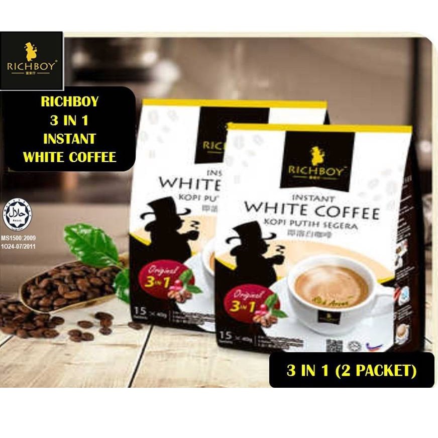 (G) [2 Packet Bundle ] Richboy 3 in 1 Instant White Coffee Original ...