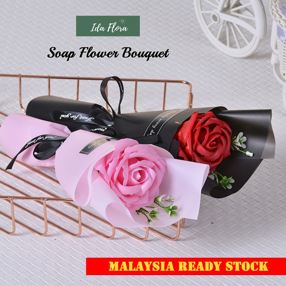 Soap Flower Rose Bouquet Bunga Sabun Single Rose Birthday Gift ...