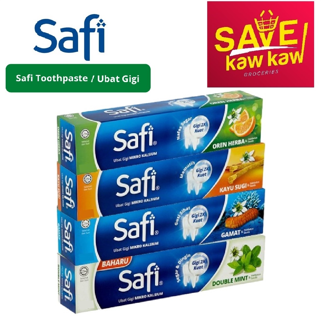 SAFI Toothpaste / Ubat Gigi Mikro Kalsium 75g/250g (Kayu Sugi, Gamat ...