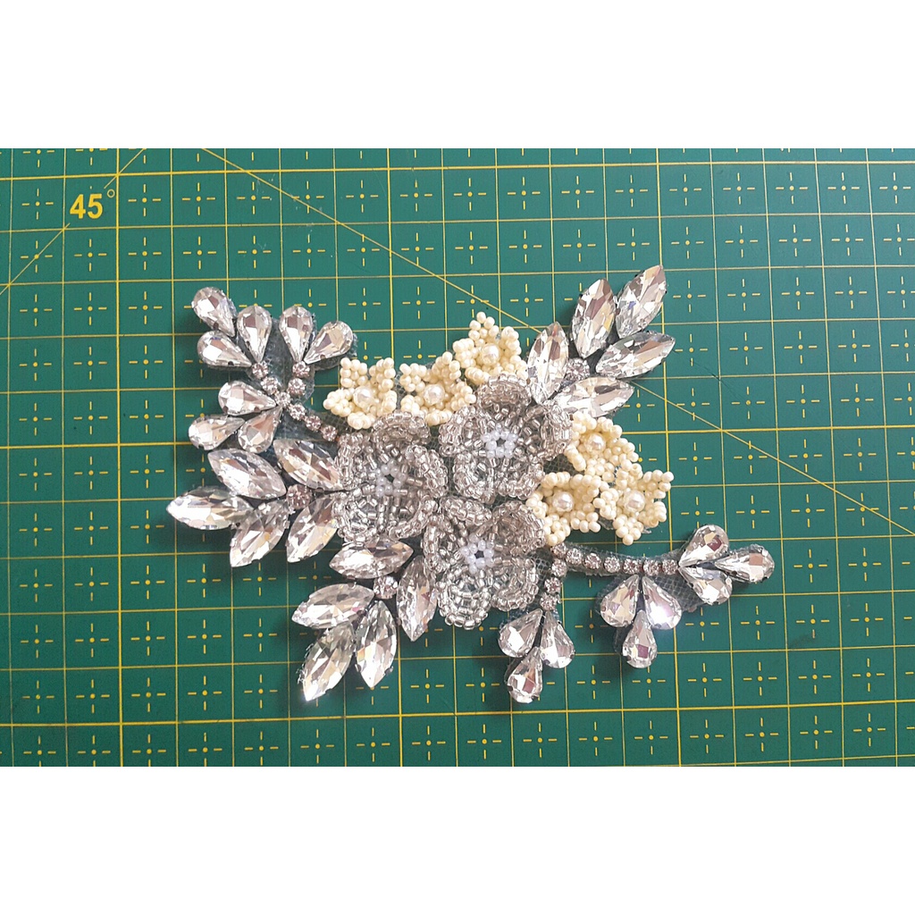 Mawar Zulaikha Manik Bunga 3D Iron On- peony statement set(11cmx10cm ...