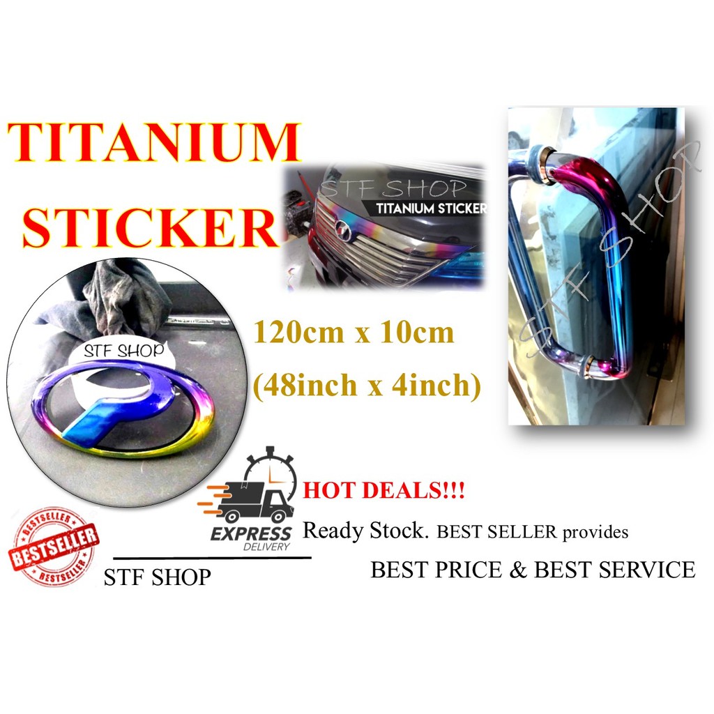 Titanium Wrapping Sticker Burnt Blue Sticker For Car/ Motocycle (4inch ...