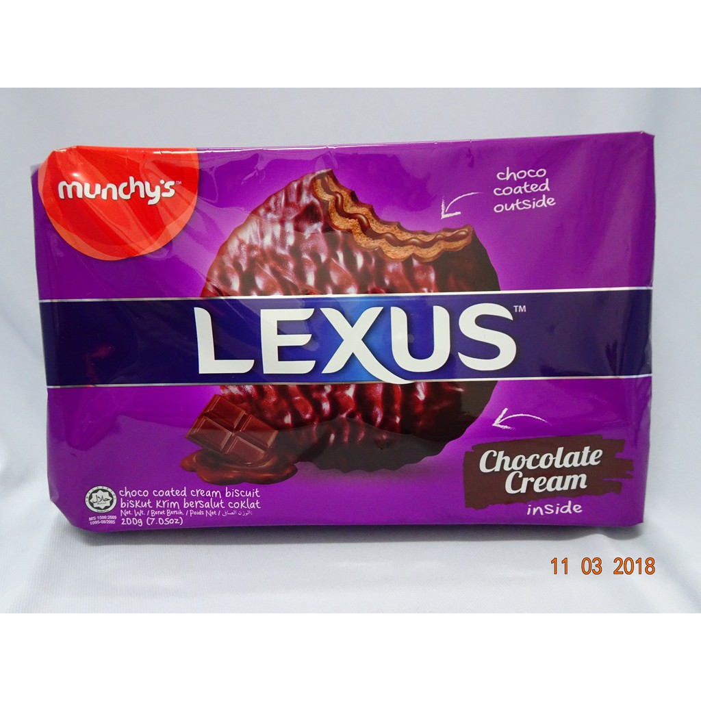 10 Packs Munchy's LEXUS Choco Coated Biscuits 200g Each (READY STOCKS ...