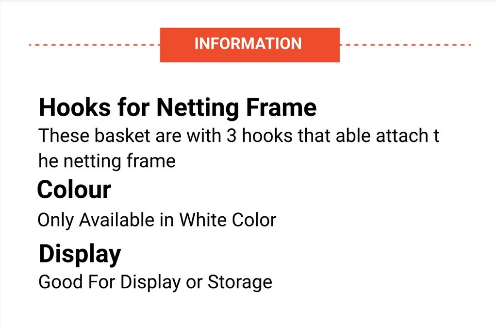 Netting Basket with 3 hooks for Netting Frame | Shopee Malaysia