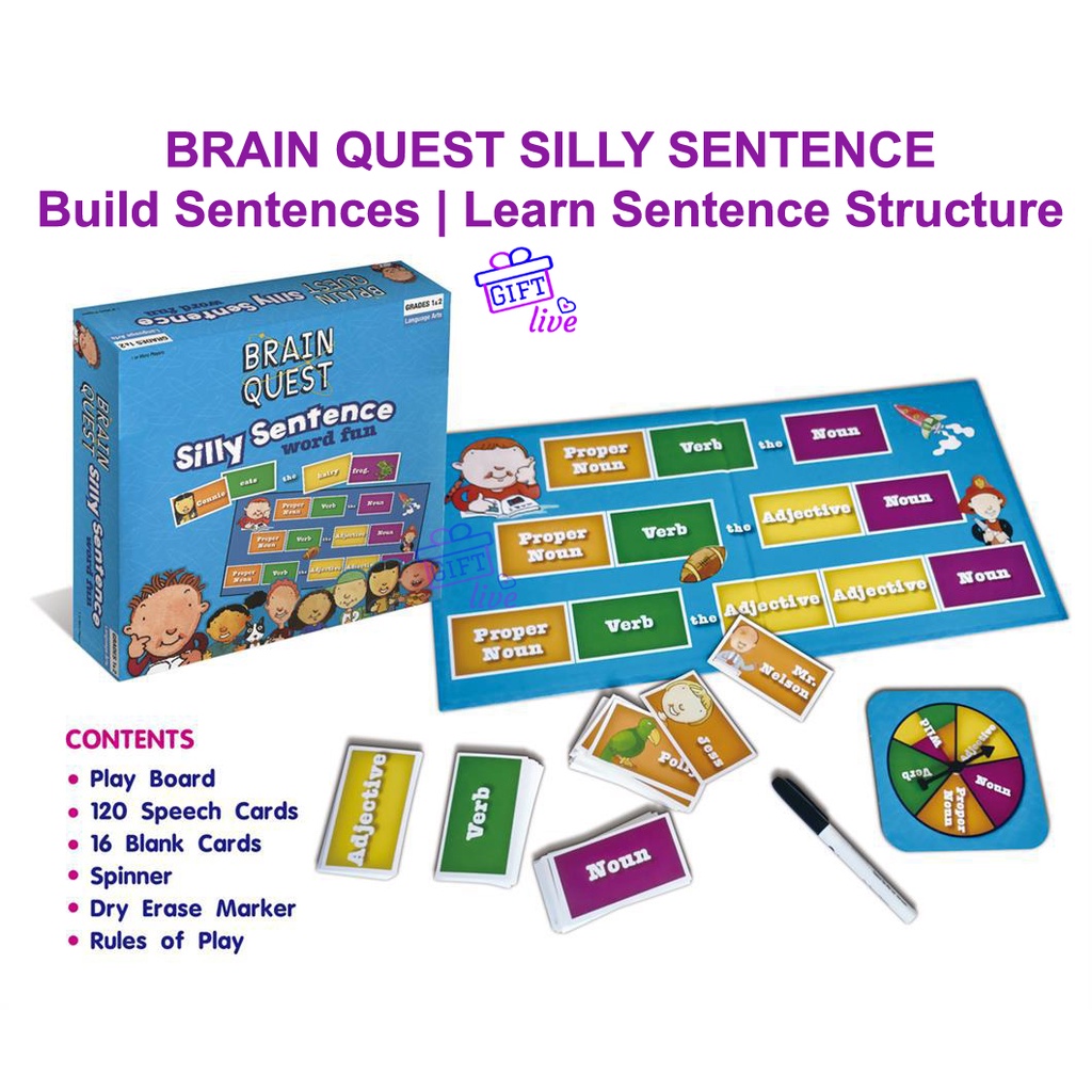 Brain Quest Silly Sentence Game English Educational Christmas Xmas Gift ...