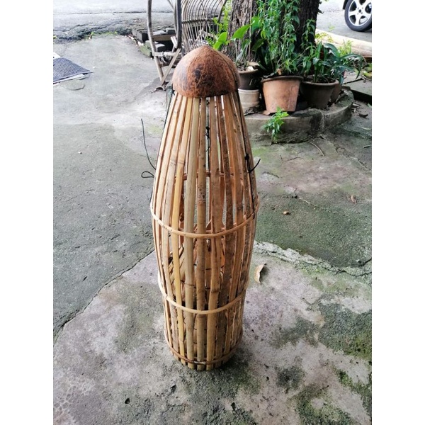 (3 feet, 90cm, L) Bubu Ikan Buluh / Bamboo Fish Catcher / Fishing Trap ...