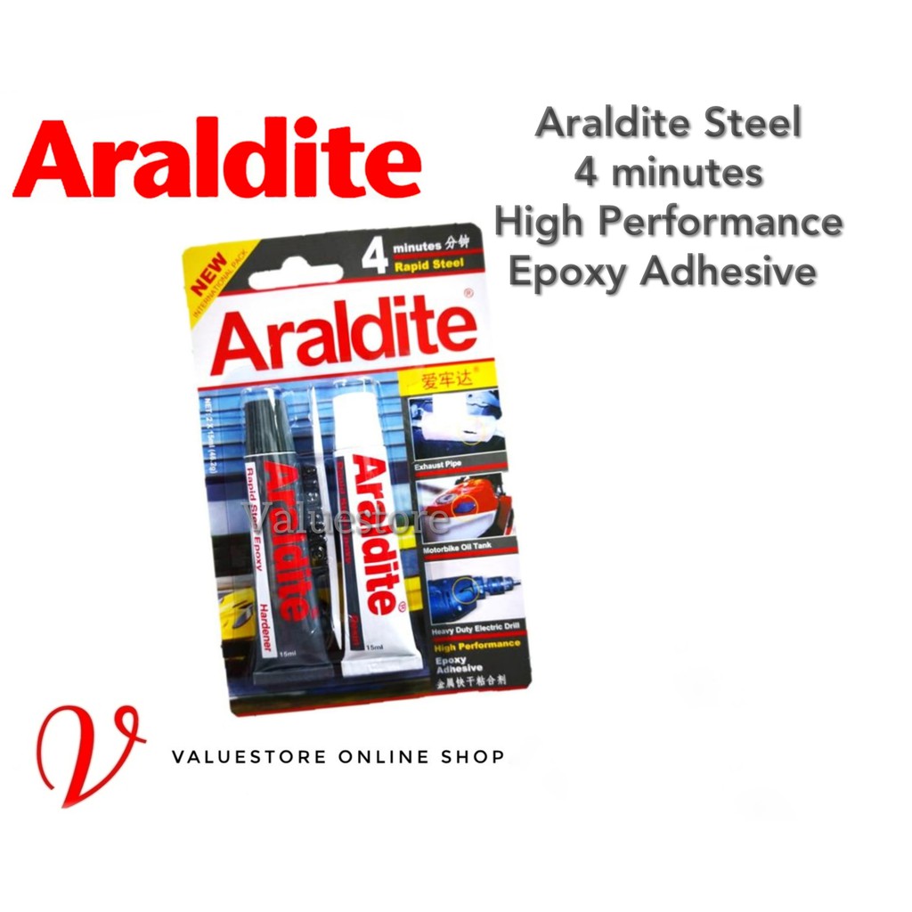 Araldite Steel 4min High Performance Epoxy Adhesive (2 x 15ml) | Shopee ...