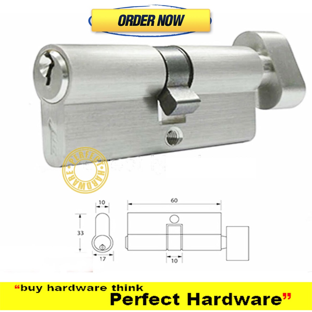 CYLINDER PROFILE INDOOR DOOR LOCK HOOK /THUMBTURN/KEY CYLINDERS LOCK/60MM/70MM | Shopee Malaysia