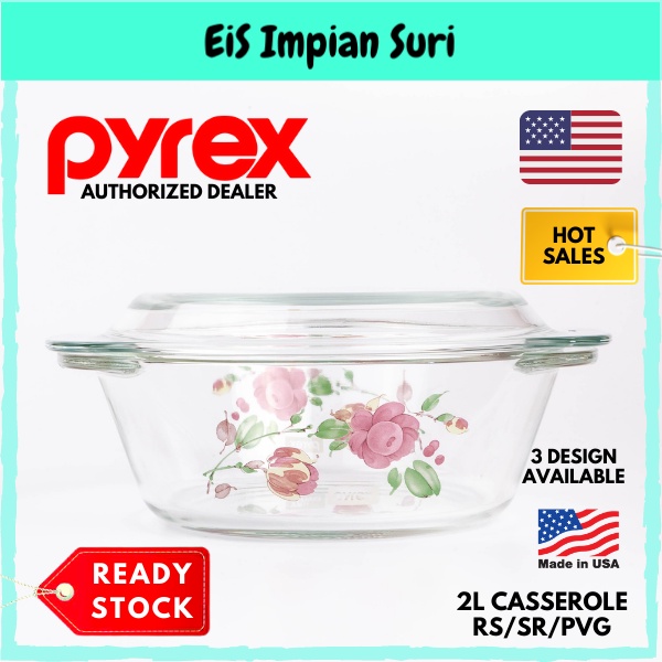 (Ready Stock!!) Pyrex 2L Casserole (3 Design) (PX-CAS2000LH) | Shopee ...