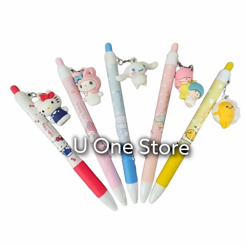 (READY STOCKS) Miniso sanrio character pen with figurine hello kitty my ...