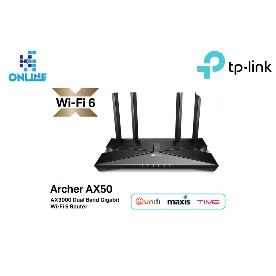 TP-Link Archer AX50 - AX3000 Dual Band Gigabit Wi-Fi 6 Router | Shopee ...
