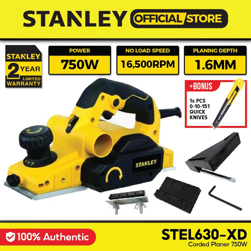 STANLEY Corded Wood Planer (750W/82mm) STEL630 | Shopee Malaysia