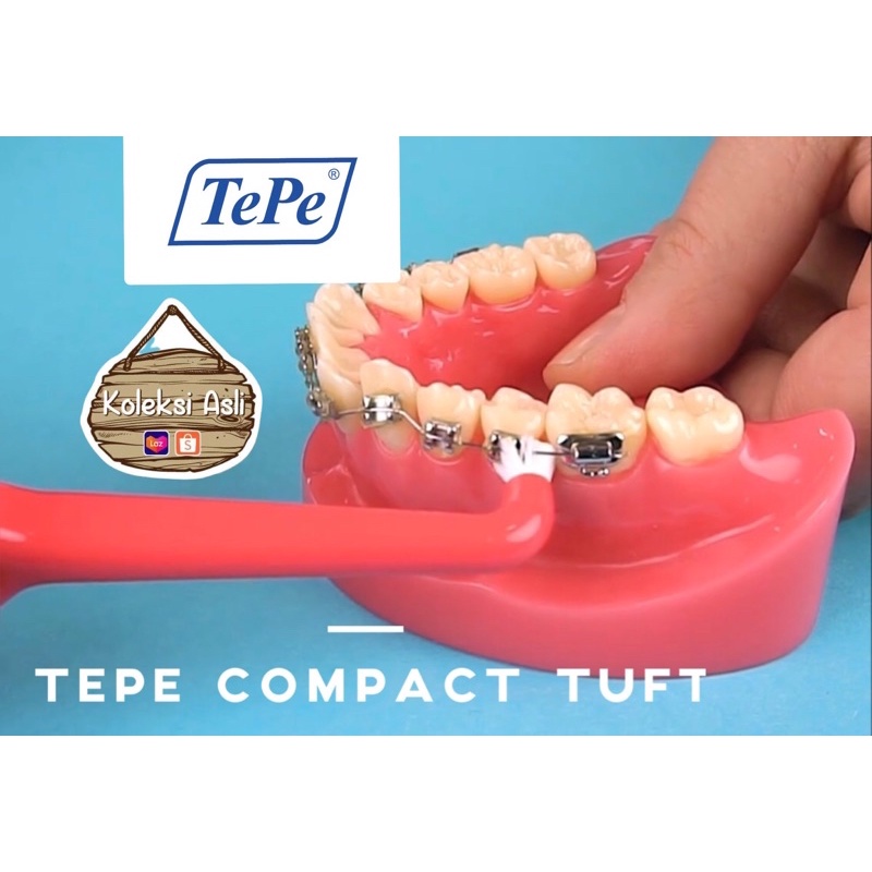 TEPE compact single tuft orthodontics braces toothbrush (made in Sweden ...