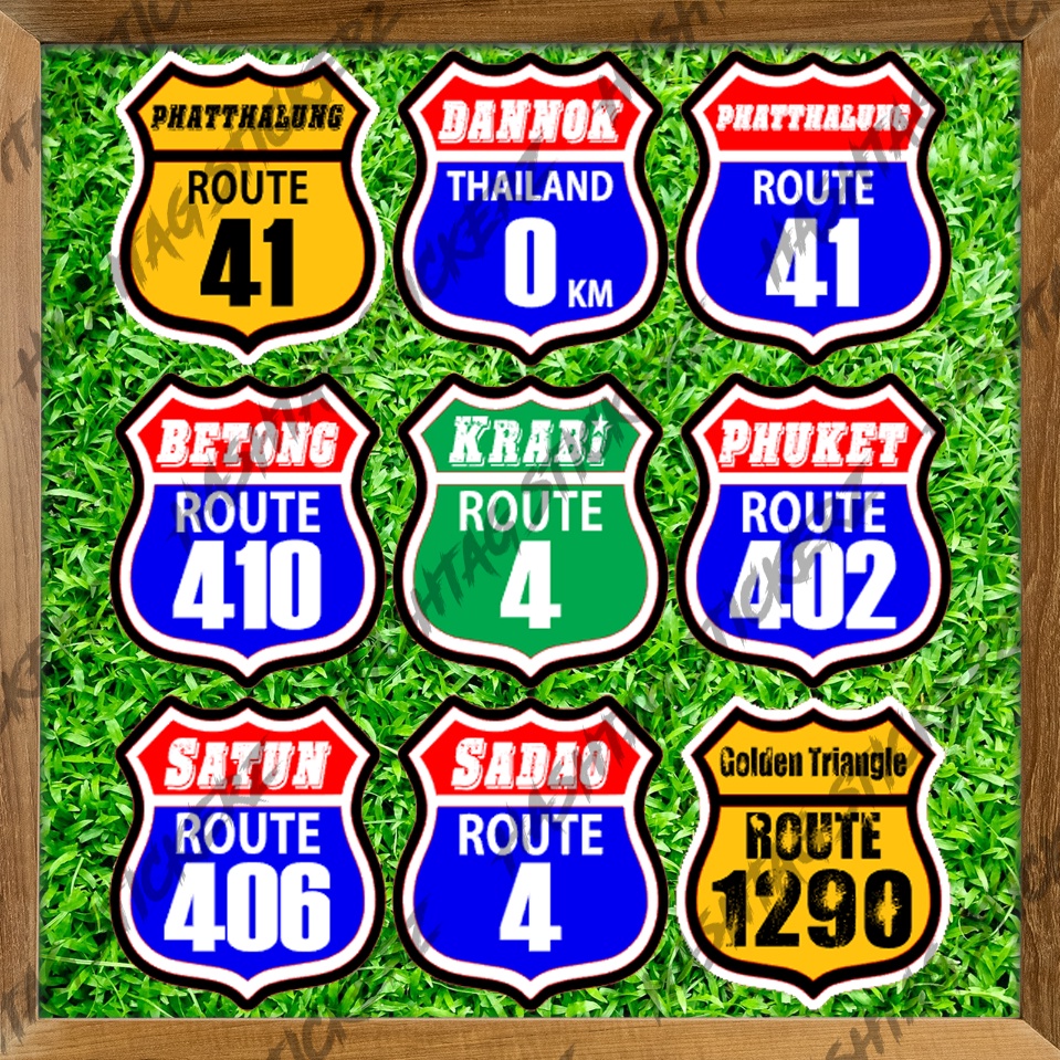 STIKER THAILAND ROUTE FANCY STICKER [GLOSSY / SOFT MATTE & WATERPROOF ...